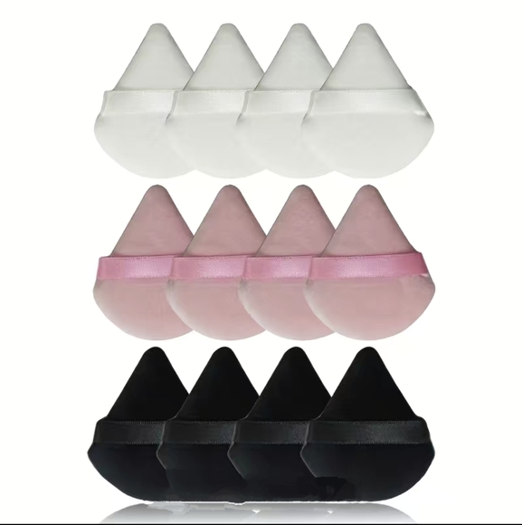 Makeup | Nwt Triangle Powder Puffs 4 Pcs White | Poshmark